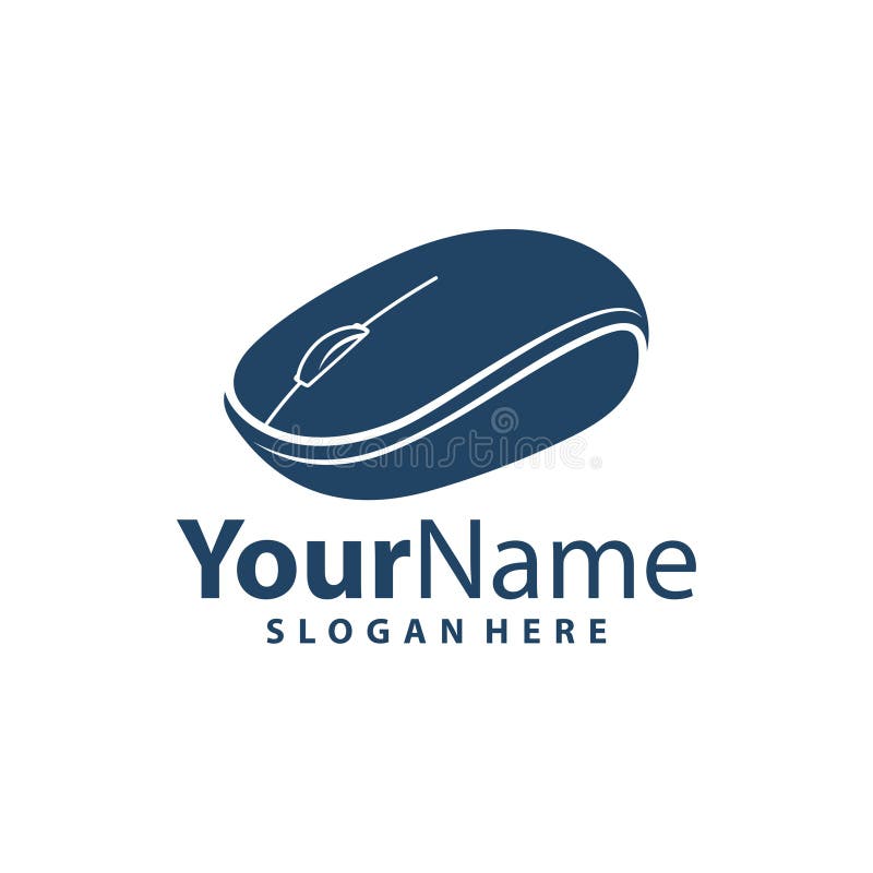 Computer Mouse Logo Design Vector Illustration. Mouse Logo Concept ...