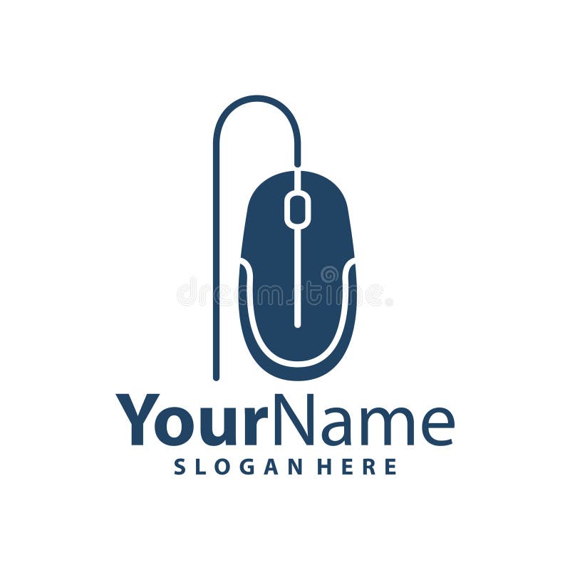 Computer Mouse Logo Design Vector Illustration. Mouse Logo Concept ...