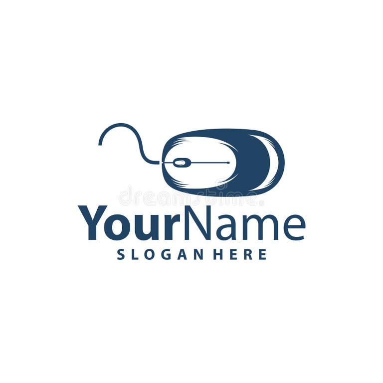 Computer Mouse Logo Design Vector Illustration. Mouse Logo Concept ...