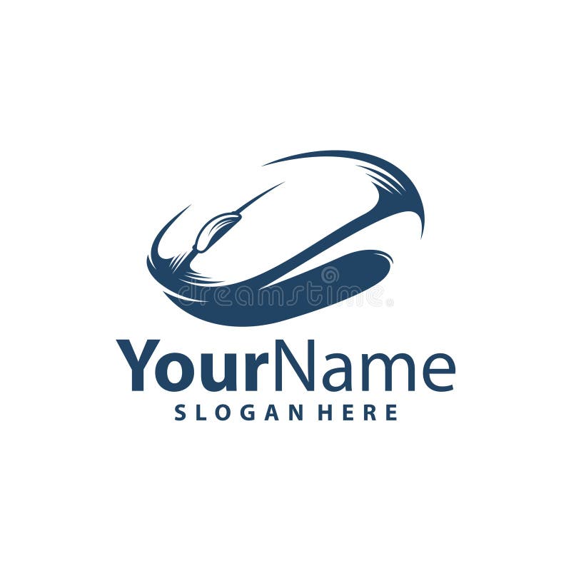Computer Mouse Logo Design Vector Illustration. Mouse Logo Concept ...