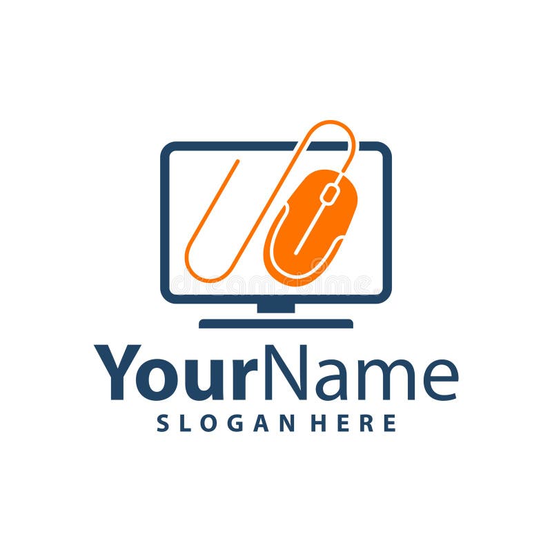 Computer Mouse Logo Design Vector Illustration. Mouse Logo Concept ...