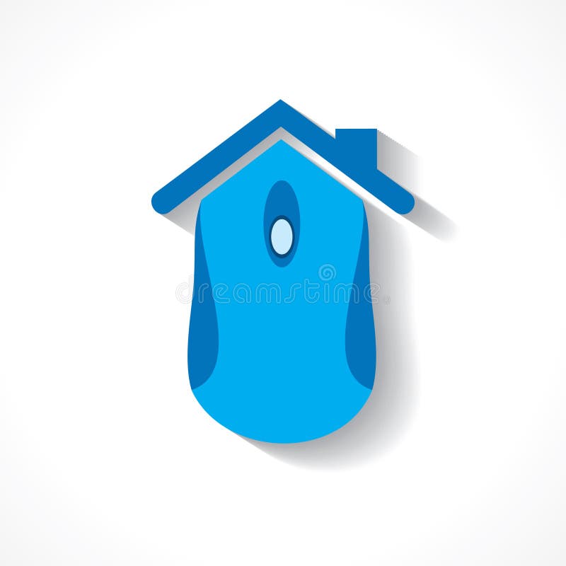 Blue Home Symbol on Dark Blue Background Stock Vector - Illustration of ...