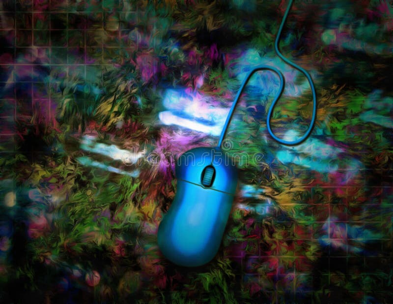 Computer Mouse on Abstract Background Stock Illustration - Illustration ...