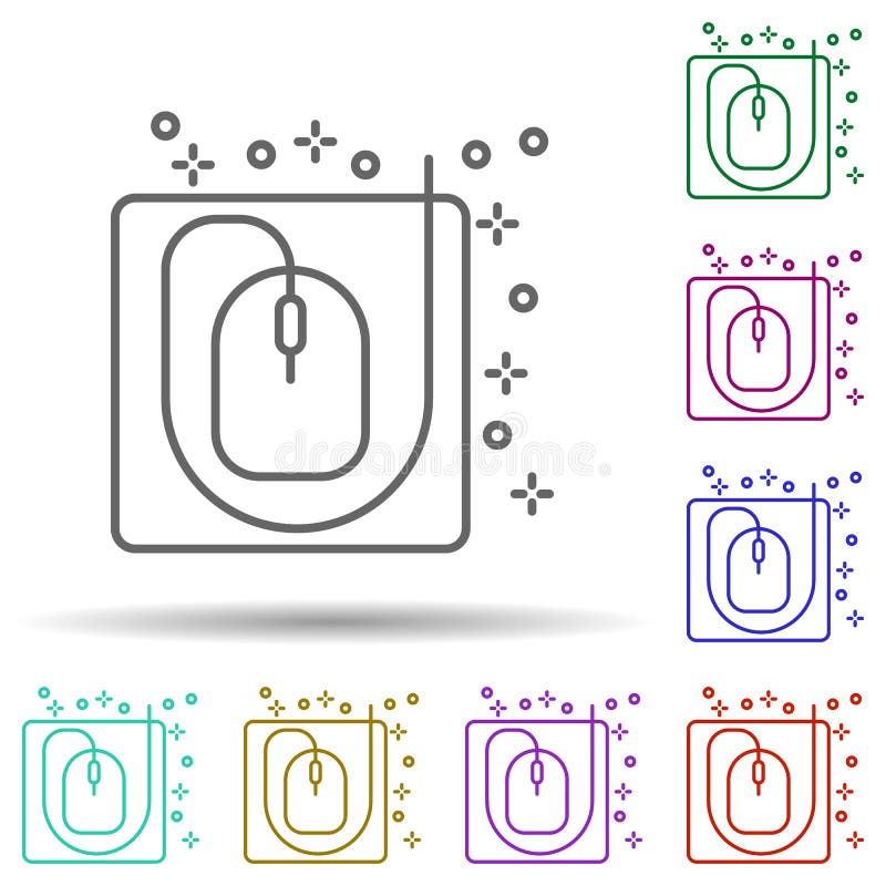 Computer Mouse Multi Color Icon Simple Thin Line Outline Vector Of Computer Icons For Ui And
