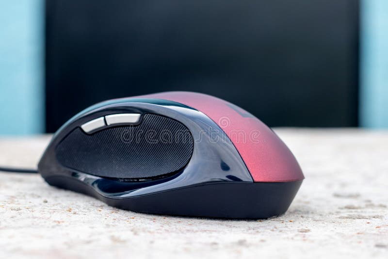 Computer Mouse in the Office Near the Computer Stock Image - Image of ...