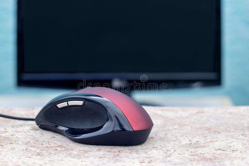 Computer Mouse in the Office Near the Computer Stock Photo - Image of ...