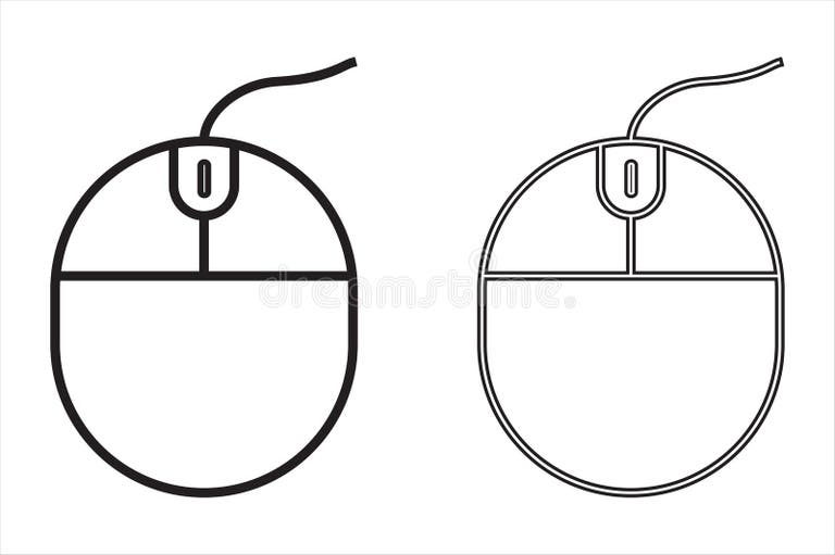 Computer Mouse Outline Stock Illustrations – 22,458 Computer Mouse ...