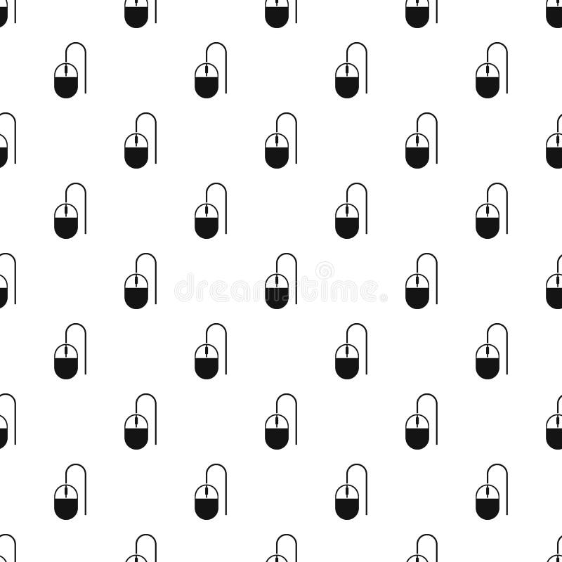 Computer Mouse Pattern, Simple Style Stock Vector - Illustration of ...