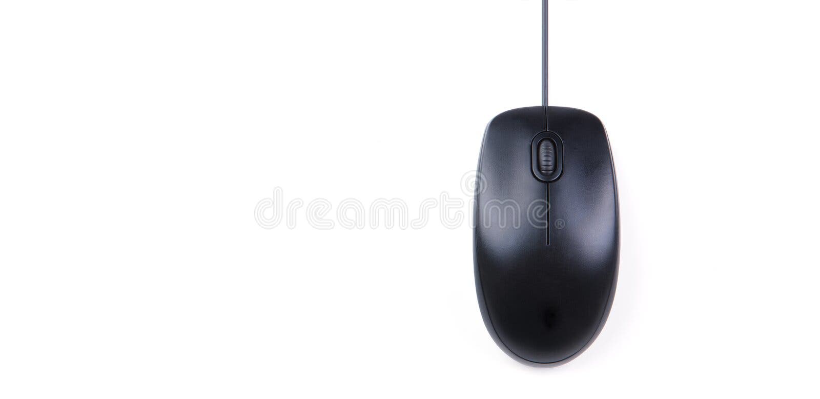 PC Mouse Isolated on White Background. COPY SPACE. BANNER Stock Photo ...