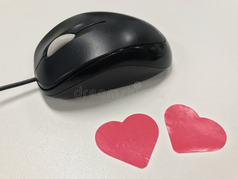 Computer mouse stock image. Image of valentine, button - 89613835