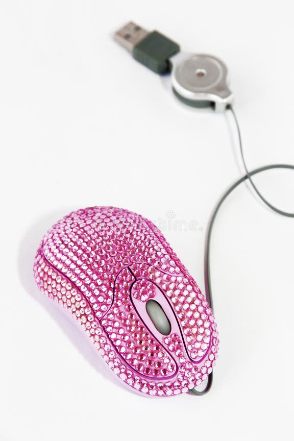 Computer Mouse, Pink Optical Manipulator with Decorative Rhinestones ...