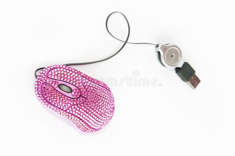Computer Mouse, Pink Optical Manipulator with Decorative Rhinestones ...