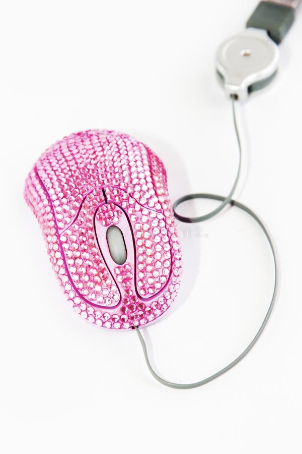 Computer Mouse, Pink Optical Manipulator with Decorative Rhinestones ...