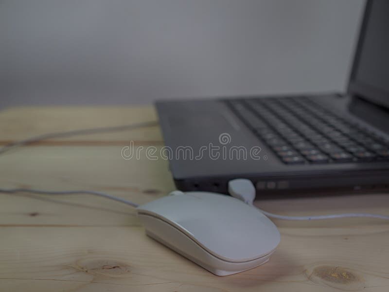 Computer and mouse stock image. Image of laptop, network - 71401923