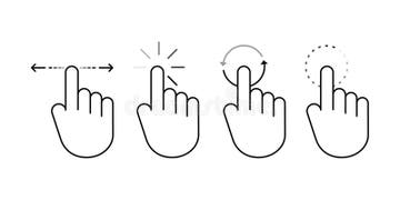 Computer Mouse Pointer Cursor Icon. Clicking Cursor, Pointing Hand ...