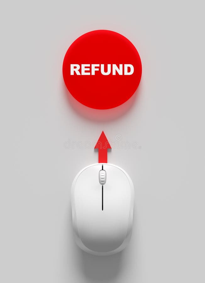 Computer Mouse Pointing Refund Button Online Money Back Stock ...