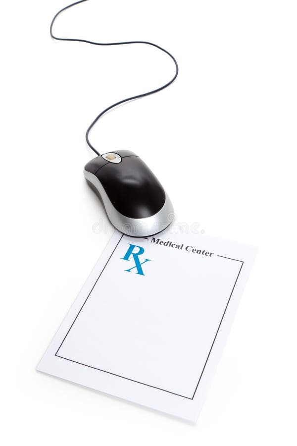 Computer Mouse and Prescription Stock Photo - Image of paper ...