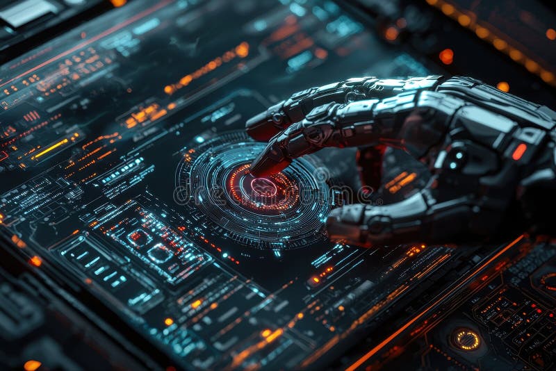 Computer Mouse Resting on a Complex Circuit Board Highlighting the ...