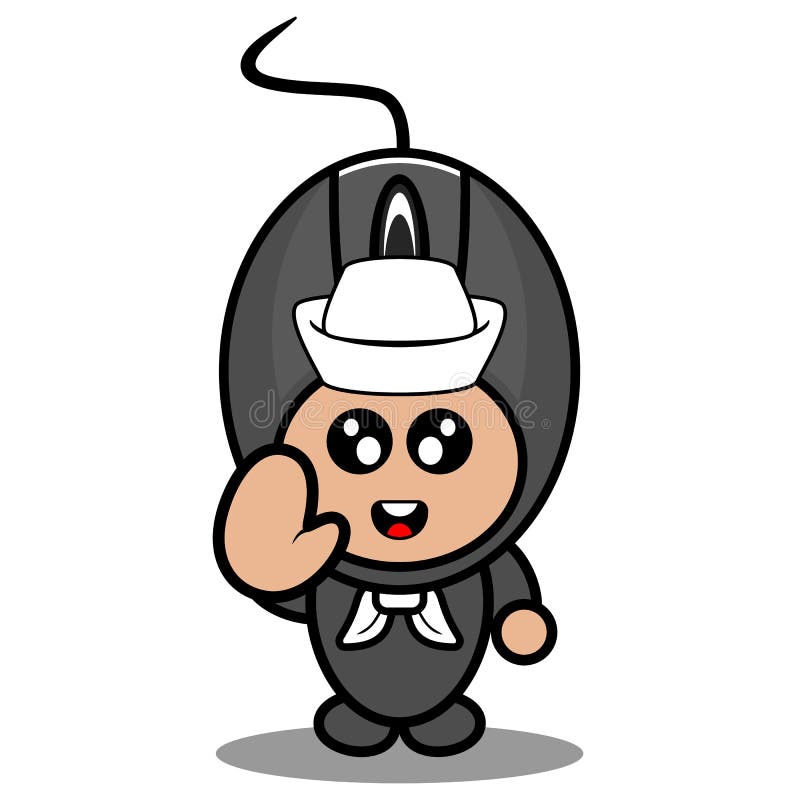 Computer Mouse Sailor Mascot Costume Stock Vector - Illustration of ...