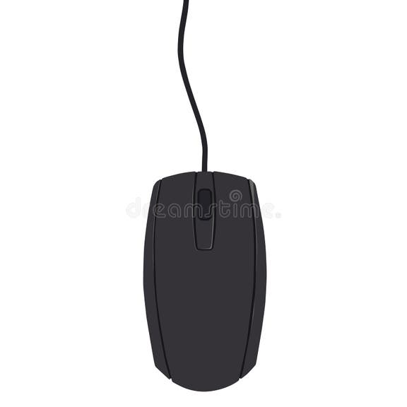 Computer Mouse with Scroll Wheel and Buttons Stock Illustration ...