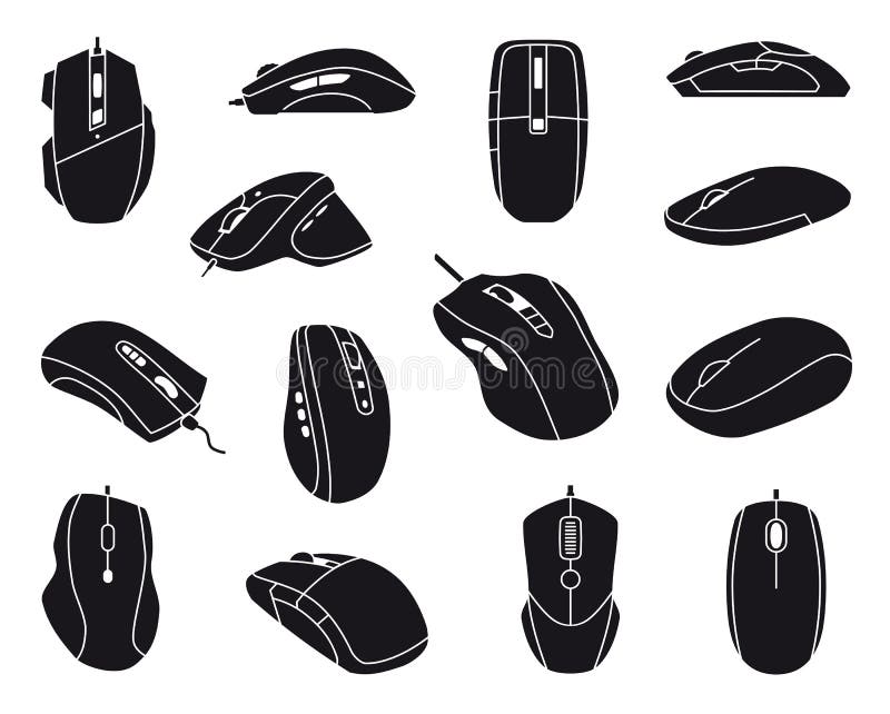 Computer mouse set stock vector. Illustration of design - 215267700