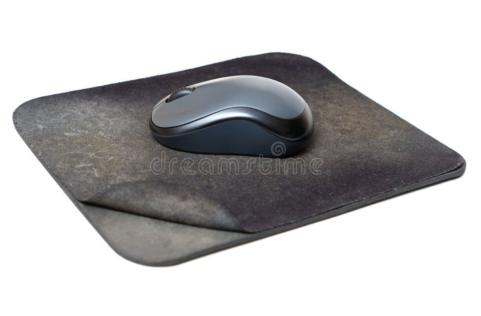 Computer Mouse on a Shabby Mouse Pad Stock Image - Image of worn, time ...