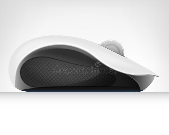 Computer Mouse in Side View Isolated Object Stock Vector - Illustration ...