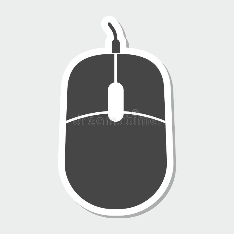 Computer Mouse Sign Sticker Stock Vector - Illustration of office ...