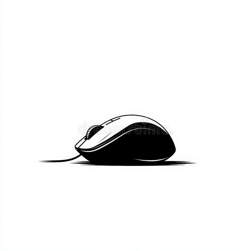 Computer Mouse Silhouette Stock Illustrations – 5,020 Computer Mouse ...