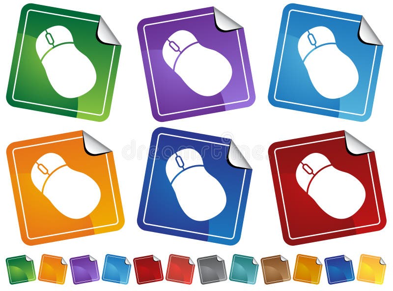 Computer Icon Stickers stock vector. Illustration of style - 9383098