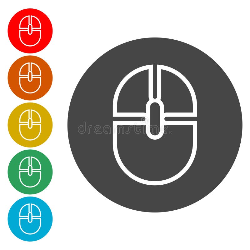 Computer mouse sticker set stock vector. Illustration of brightly ...