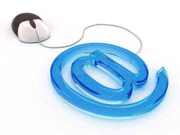 Computer Mouse and Symbol E-mail Stock Illustration - Illustration of ...