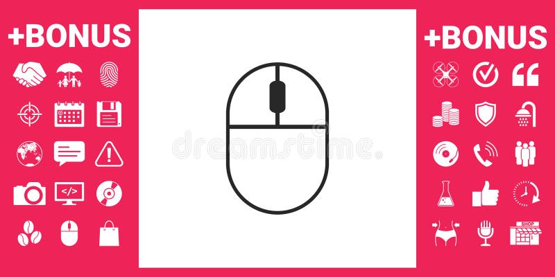 Computer mouse symbol icon stock vector. Illustration of icon - 114656293