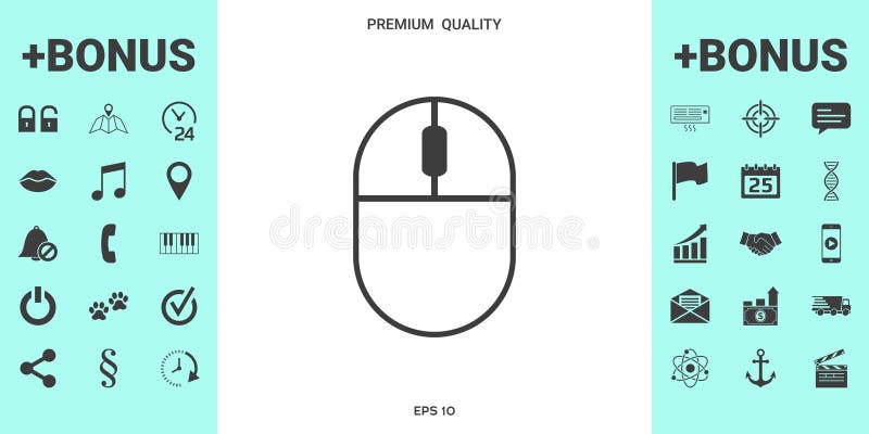 Computer mouse symbol icon stock vector. Illustration of post - 123476514