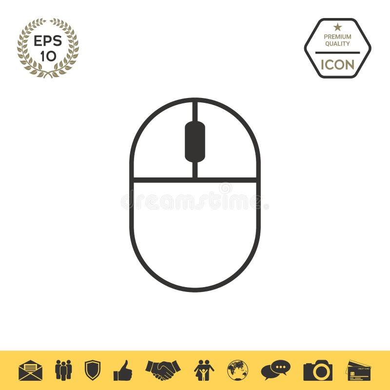 Computer mouse symbol icon stock vector. Illustration of media - 116413578