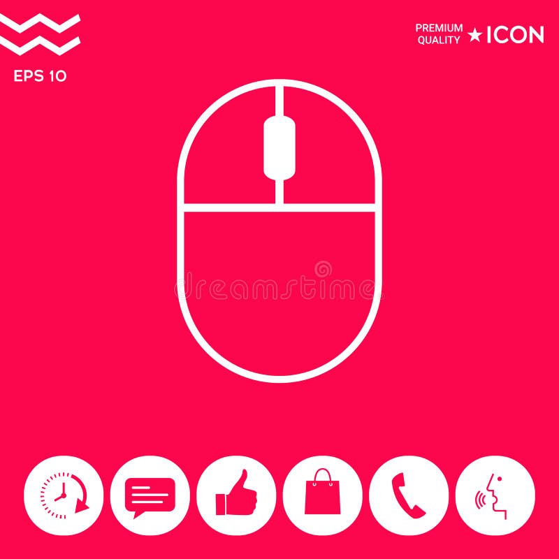 Computer mouse symbol icon stock vector. Illustration of graphic ...