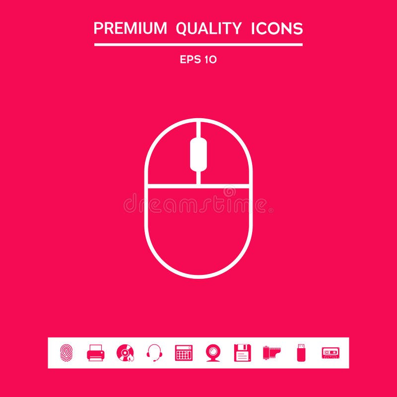 Computer Mouse Symbol Icon . Graphic Elements for Your Design Stock ...