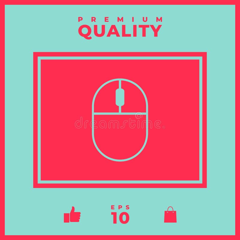 Computer Mouse Symbol Icon. Graphic Elements for Your Design Stock ...
