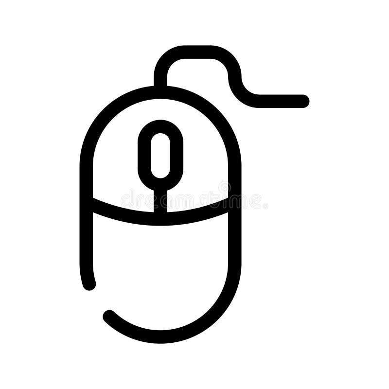 A Computer Mouse Symbol for Navigation or Input Stock Illustration ...