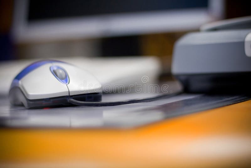 Computer Mouse on the Table Stock Photo - Image of office, computer ...