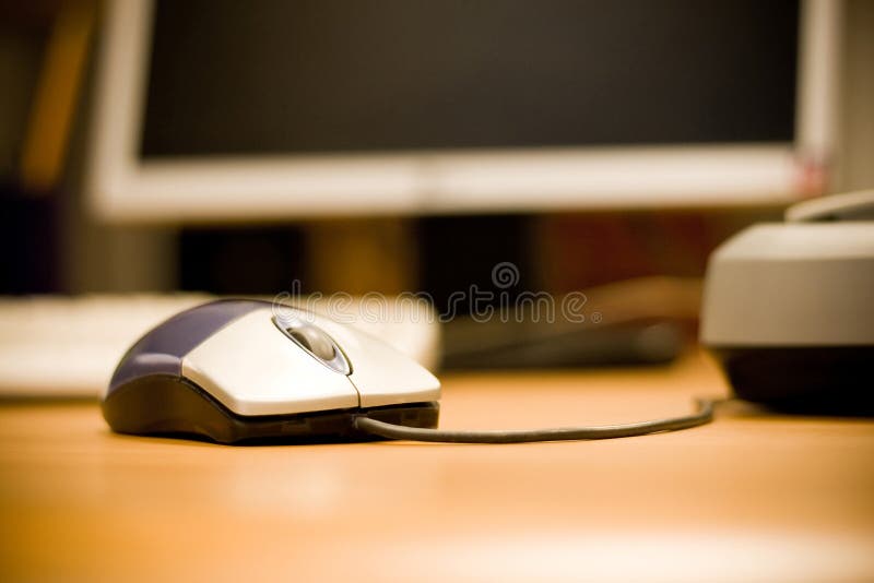 Computer mouse on a table stock photo. Image of device - 7401758