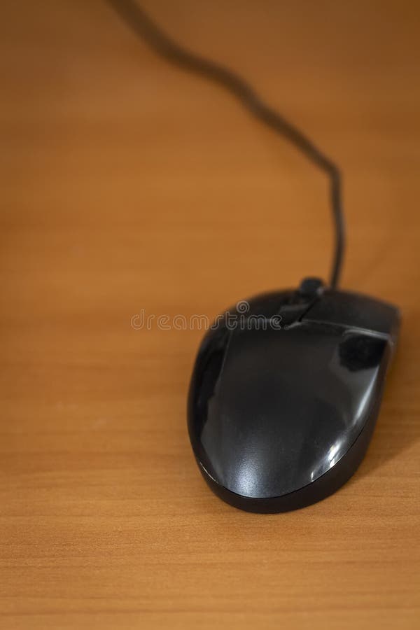 Computer Mouse on the Table Stock Image - Image of cable, communication ...