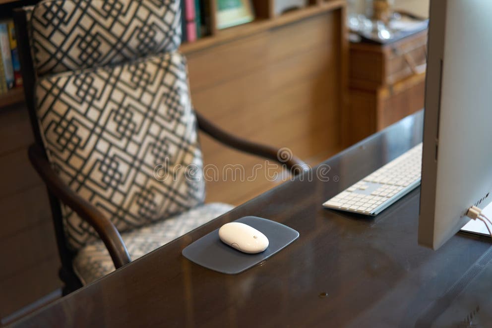 Computer Mouse on Table Work Space Concept Stock Photo - Image of ...