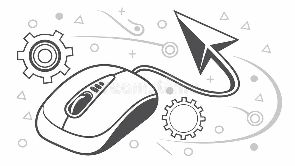 Computer Mouse, Technology and Interface Vector Design Generative AI ...