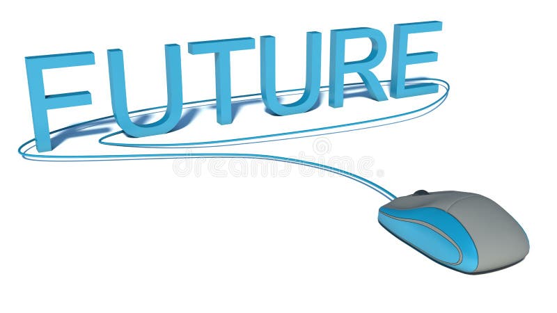 Computer Mouse and Text Future Stock Illustration - Illustration of ...