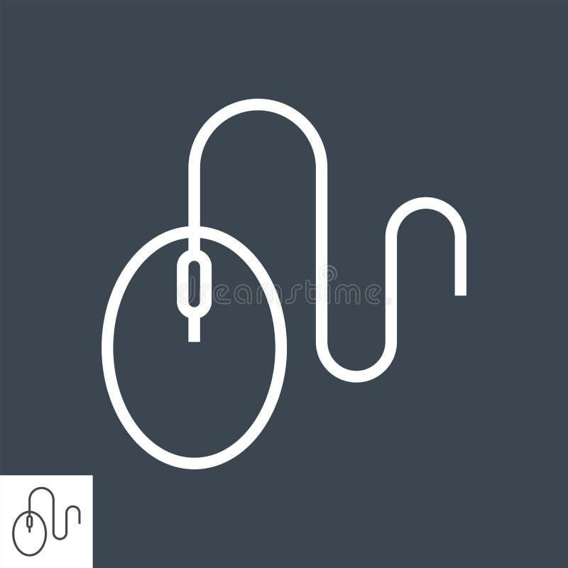 Computer Mouse line icon stock vector. Illustration of scroll - 197763794