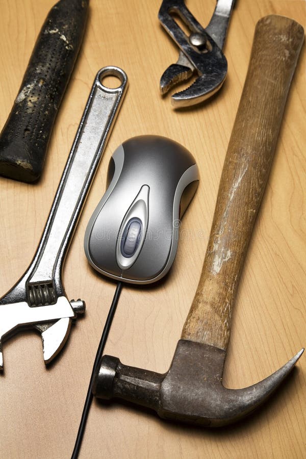 Computer mouse and tools stock photo. Image of high, technology - 9323782