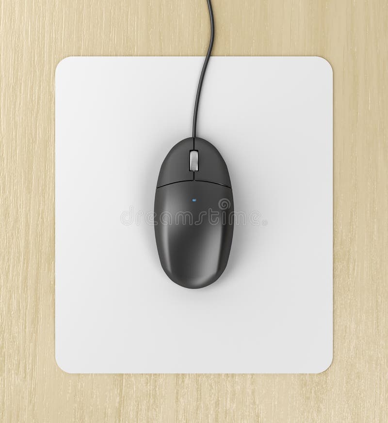 Computer mouse, top view stock illustration. Illustration of computer ...