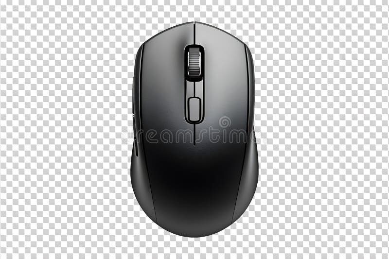 Computer Mouse Top View Isolated on White and Transparent Background ...
