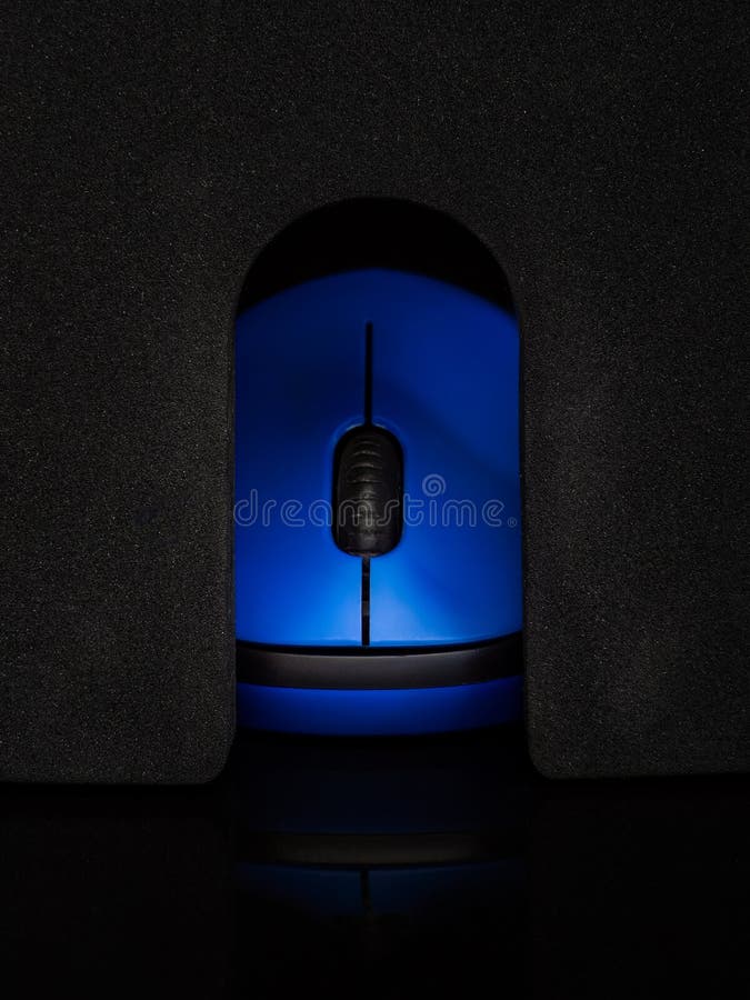 Computer Mouse, Trapped. Concept, Metaphor. Stock Image - Image of blue ...